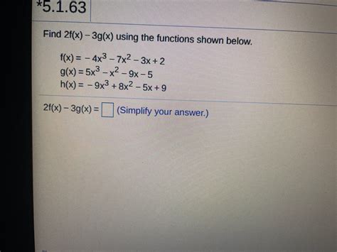 Answered Find 2f X 3g X Using The Functions… Bartleby