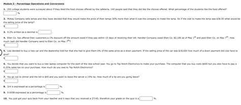 Solved Module 2 Decimals Operations And Rounding 1 One