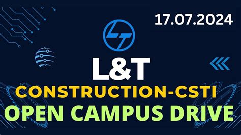 Landt Csti Recruitment 2024 Date 17072024 Youtube