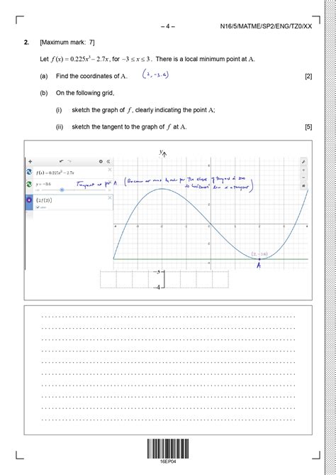 IB SL Math Paper Completely Solved Sumant S Page Of Math