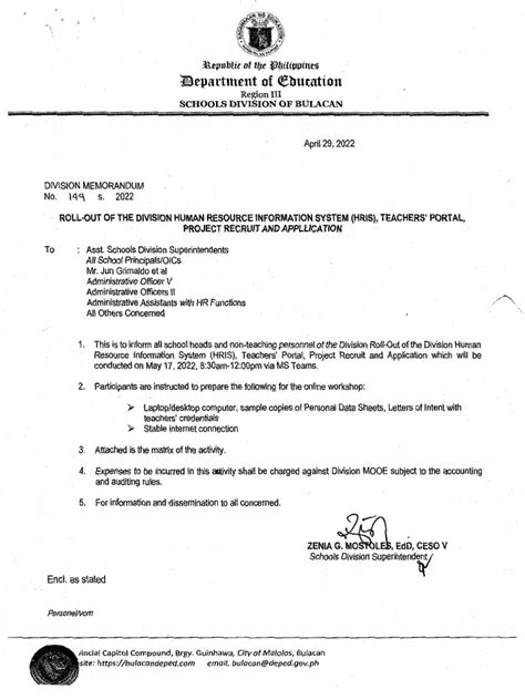 Div Memo No 144 S 2022 2 Pdf