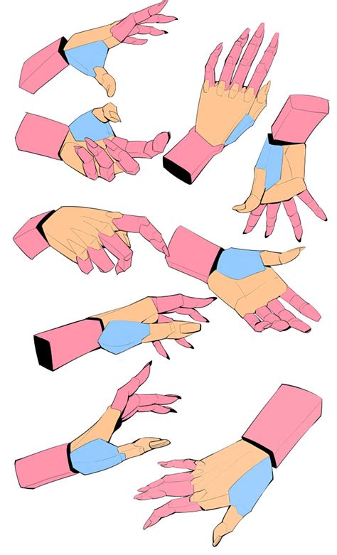 手的绘画素材，可参考～ 大木画画 插画师作品 涂鸦王国