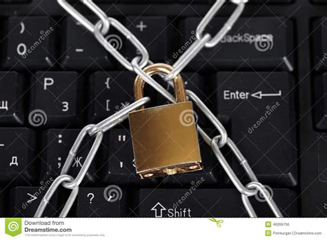 Lock And Keyboard Stock Photo Image Of White Watchman