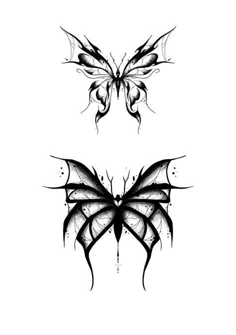 Эскиз бабочка Татуировка в виде бабочки Тип тату Эскизы татуировок