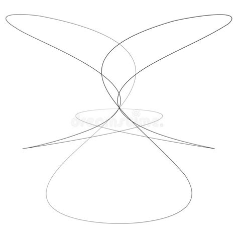 abstract knot design element random intersecting lines doodle