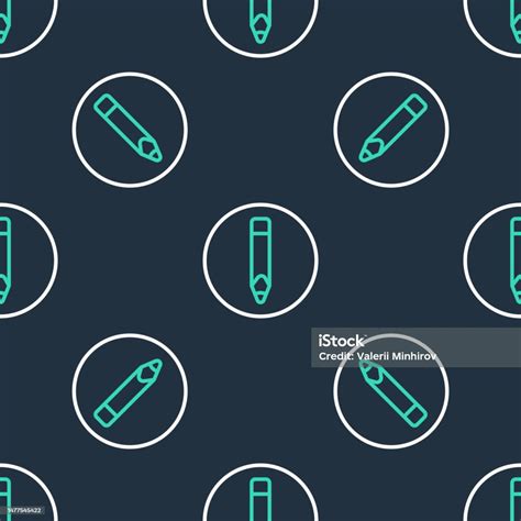 선 연필 아이콘은 검은 배경에 매끄러운 패턴을 격리합니다 그리기 및 교육 도구 학교 사무실 기호입니다 벡터 공부에 대한 스톡 벡터 아트 및 기타 이미지 Istock