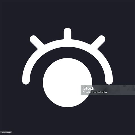 눈 어두운 모드 글리프 Ui 아이콘 개념에 대한 스톡 벡터 아트 및 기타 이미지 개념 검은색 그래픽 사용자 인터페이스 Istock