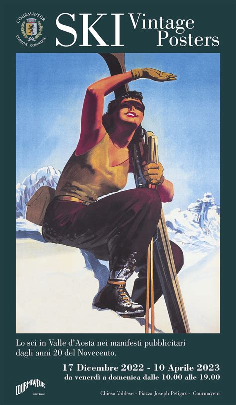 Ski Vintage Posters” A Courmayeur Le Affiches Turistiche Si Mettono In Mostra Aostasera