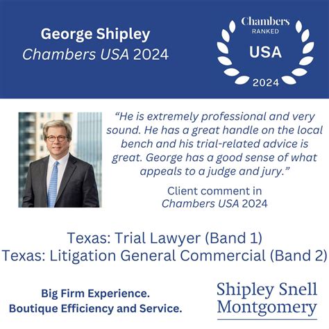 Shipley Snell Montgomery Llp On Linkedin Founding Partner George Shipley Was Recently