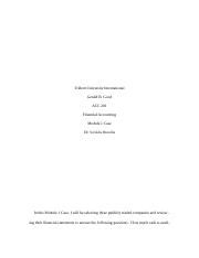 ACC 201 MOD 1 CASE Trident University International Gerald B Good ACC 201 Financial
