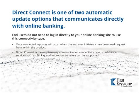Direct Connect Information First Keystone Community Bank