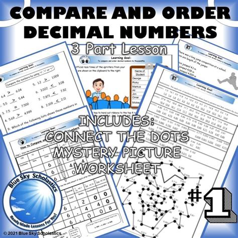 Compare And Order Decimal Numbers Part Lesson Mystery Picture