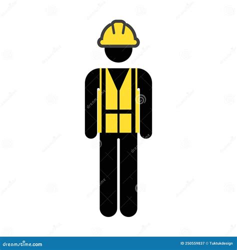 Manual Worker Icon Vector Male Construction Service Person Profile Avatar With Hardhat Helmet In