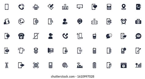 Minimalist Simple Looking Ui Icons Set Stock Vector Royalty Free
