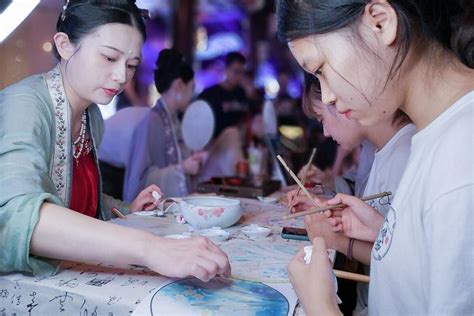 扇面画 商务活动演出节目，文化旅游非遗项目