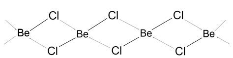 The Structure Of Beryllium Chloride In The Solid State And Vapor Phase Respectively Are A