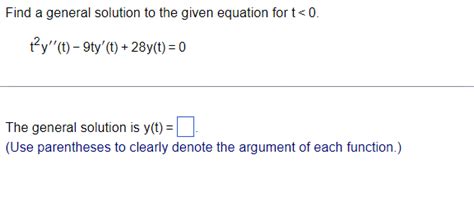 Solved Find A General Solution To The Given Equation For Chegg