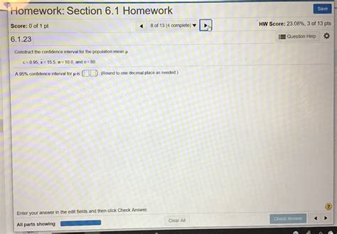 Solved Homework Section 6 1 Homework Score 0 Of 1 Pt