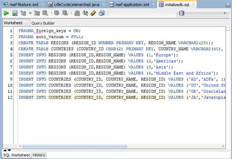 Oracle Jdeveloper 12c 1213 Tutorials Leveraging A Local Sqlite Database