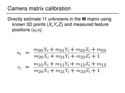 ppt camera calibration and stereo reconstruction powerpoint