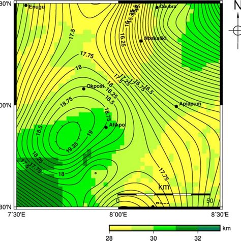 Moho Depth Results With Superimposed Cpd Results Some Degree Of Download Scientific Diagram