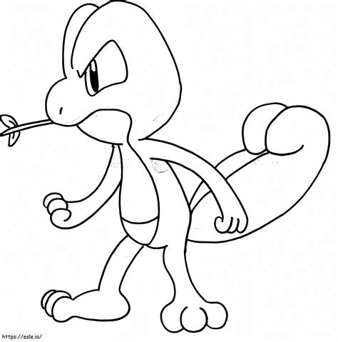 Angry Treecko Coloring Page