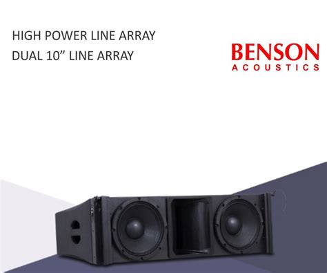 Black Benson Acoustics 10 Inch High Power Dual Line Array System 800 Watt At ₹ 29000piece In