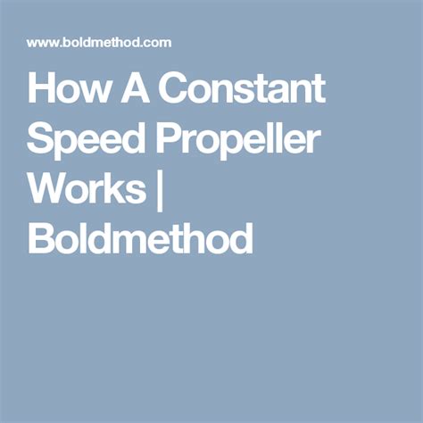 Constant Speed Propeller Diagram Never Again Maintenance Ov