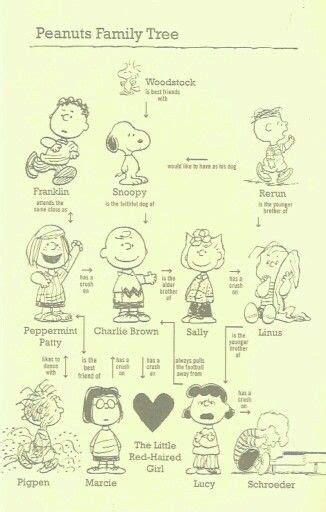 등장인물관계도 Peanuts Gang Die Peanuts Peanuts Cartoon Charlie Brown And Snoopy Peanuts Comics