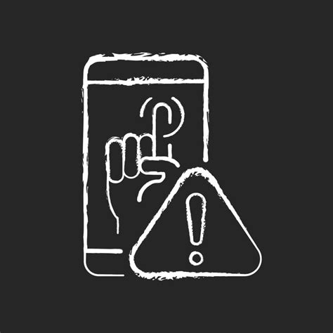 Touch Display Not Working Chalk White Icon On Dark Background Vector Art At Vecteezy