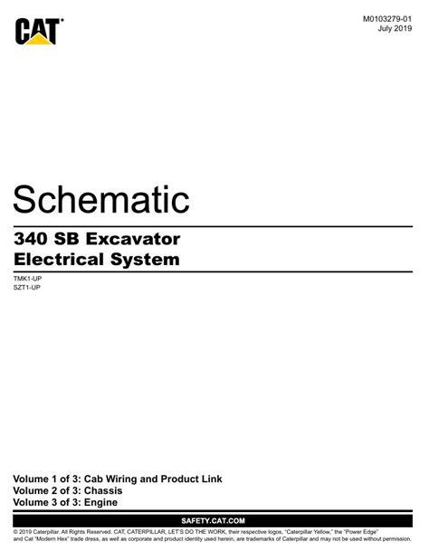 Schematic Caterpillar 340 Sb Excavator Electrical System M0103279 01