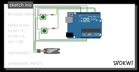 Servo Controlled By 2 Buttons Wokwi Esp32 Stm32 Arduino Simulator
