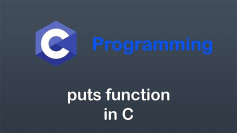 Puts Function In C Hindi Urdu YouTube