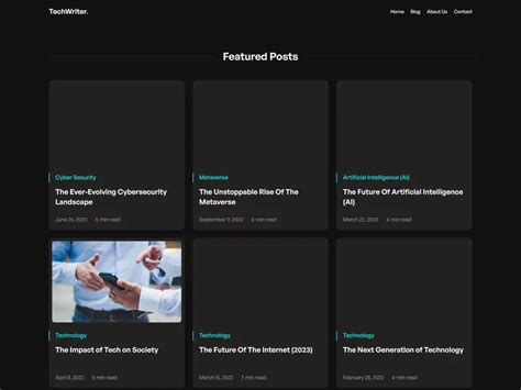 Techwriter Blog And Newsletter Template Framplates Framer Templates
