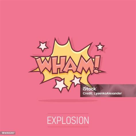 벡터 만화 스타일에서 만화 왬 만화 음향 효과 아이콘 사운드 거품 음성 기호 그림 그림 왬 비즈니스 스플래시 효과 개념입니다