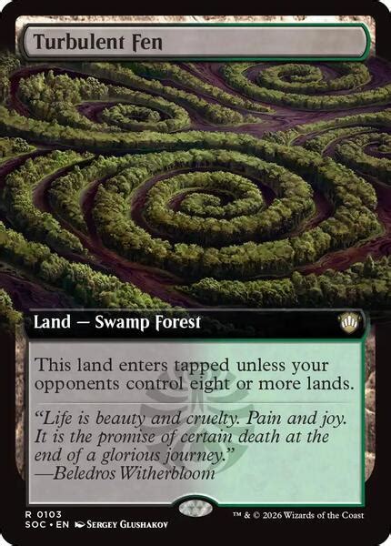 Turbulent Fen Extended Art Commander Secrets Of Strixhaven Magic
