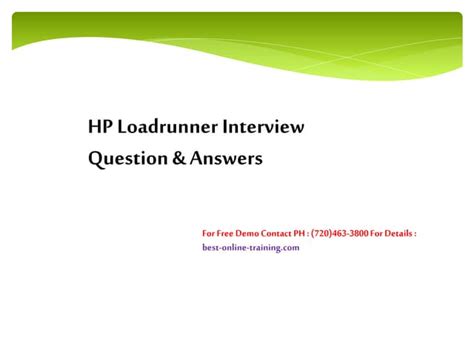 Loadrunner Interview Quetion And Answers Ppt