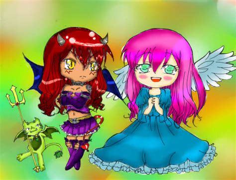 Chibi Devil And Angel By Fern789 On Deviantart