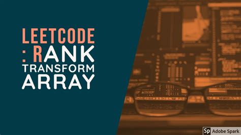 Leetcode Rank Transform Array Youtube