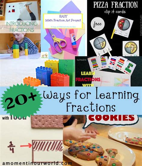 20 Ways For Learning Fractions Simple Living Creative Learning