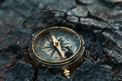 Premium Photo Visualization Of A Broken Compass Unable To Find E