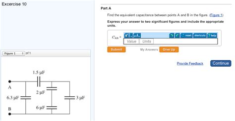 Solved Find The Equivalent Capacitance Between Points A And Chegg