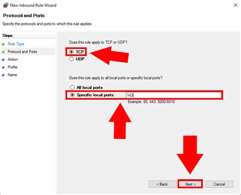 How To Open IMAP Port In Windows Firewall