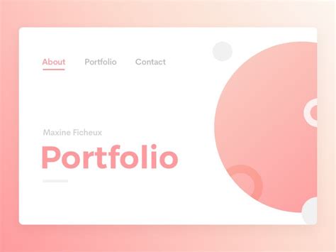 Portfolio Header Concept