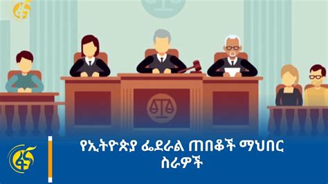 የኢትዮጵያ ፌደራል ጠበቆች ማህበር ስራዎች Youtube