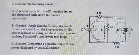 Solved 2 Consider The Following Circuit A 5 Points Chegg Com