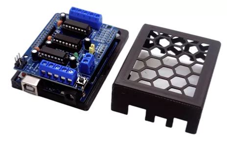 Motor Shield L293d Placa Uno Compatível Com Arduino Case