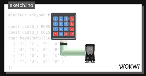 Keypad Wokwi Esp32 Stm32 Arduino Simulator