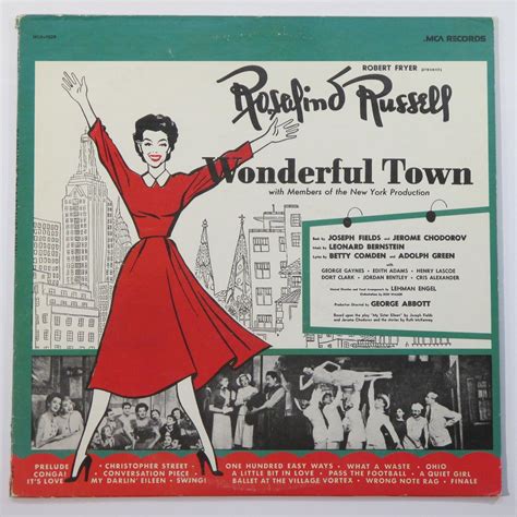 Wonderful Town 1953 Broadway Original Cast Lp Reissue