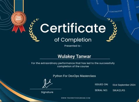 Wulakey Tanwar On Linkedin Thrilled To Announce That I Successfully Completed Python For Devops